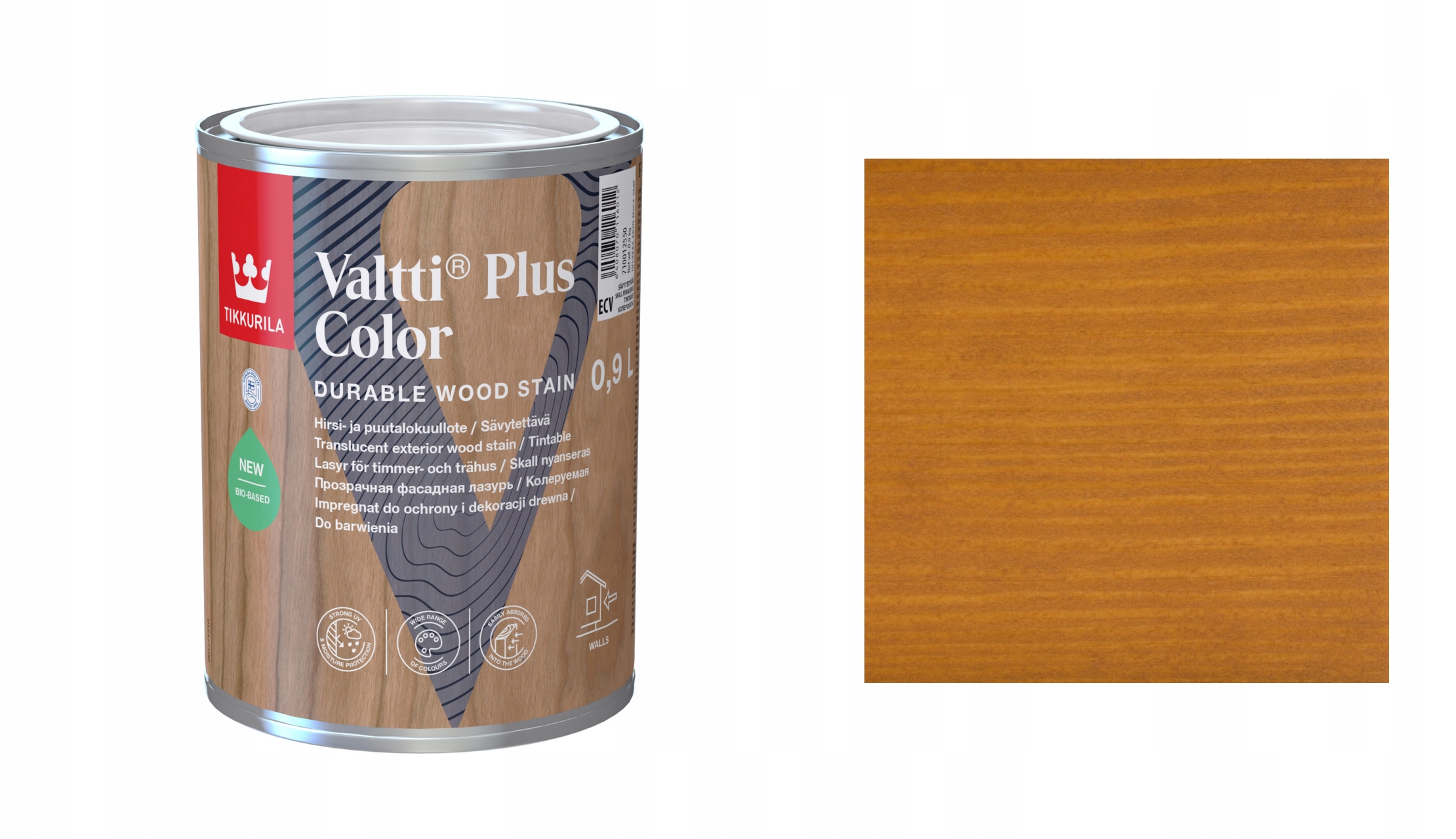 TIKKURILA VALTTI PLUS COLOR 0,9L 5052 POUTA - GYORSAN SZÁRADÓ FA ...