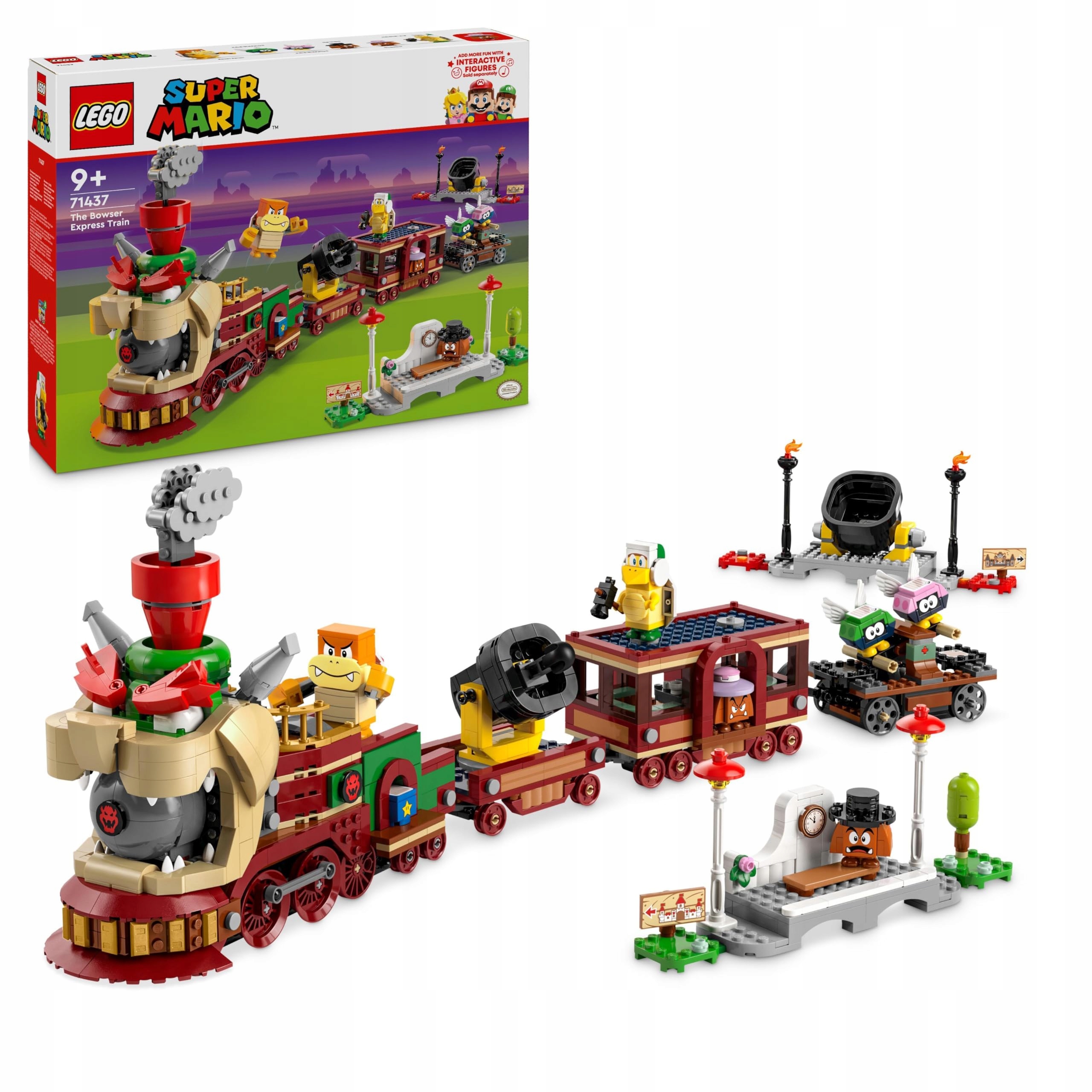 LEGO Super Mario The Bowser Express Train Toy, Adventure Playset for 9 ...