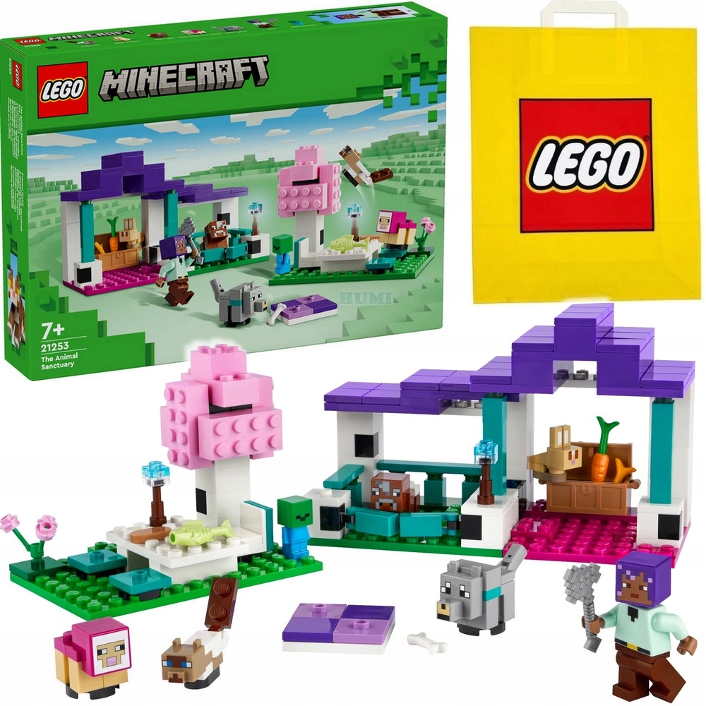 LEGO MAINCRAFT 21253 Rezerwat zwierząt - Zwierzęta + Torba prezentowa ...