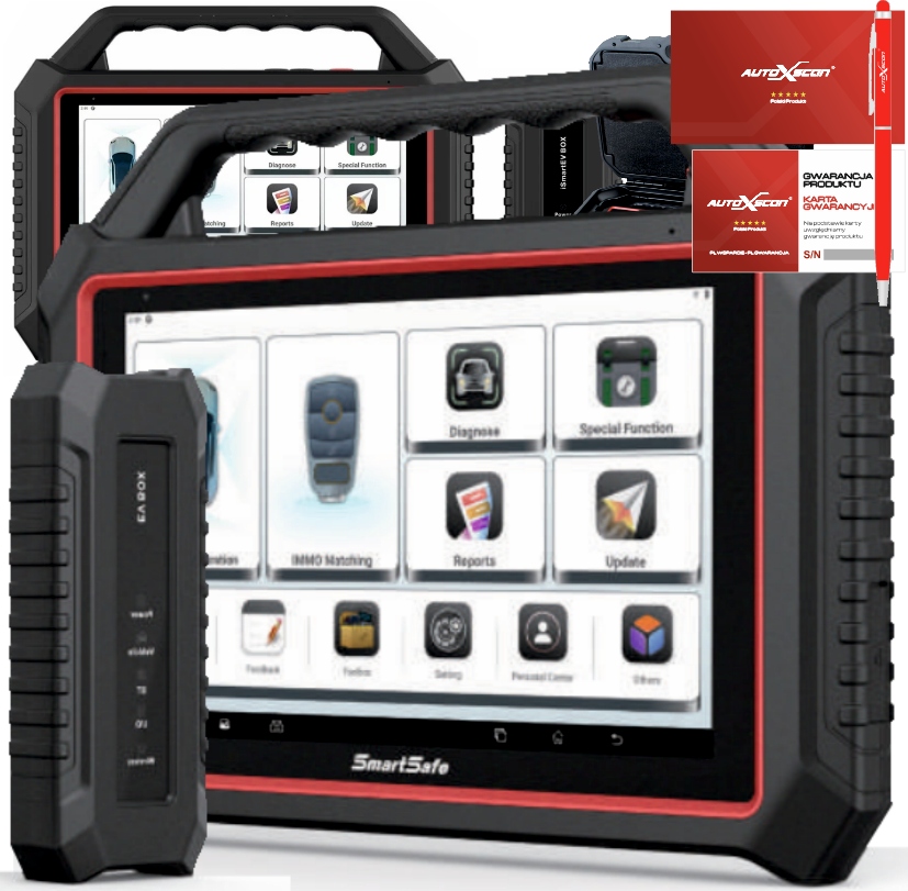 Tester diagnostyczny SmartSafe by Launch ONLINE J2534 OSOB.+CIĘŻAROWE ...