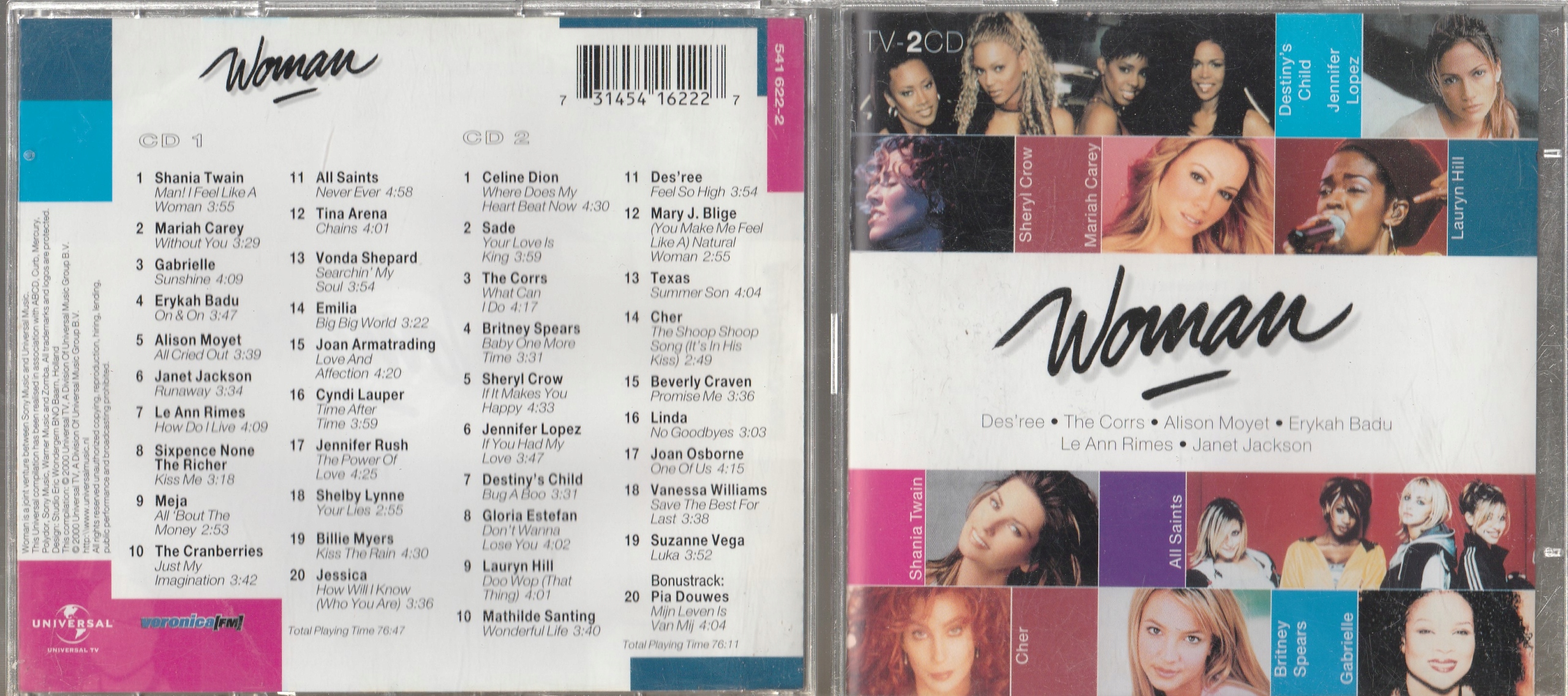 2CD Woman 2000 Mariah Carey Janet Jackson Jennifer Lopez Sade Erykah ... 2CD Woman 2000 Mariah Carey Janet Jackson Jennifer Lopez Sade Erykah ...