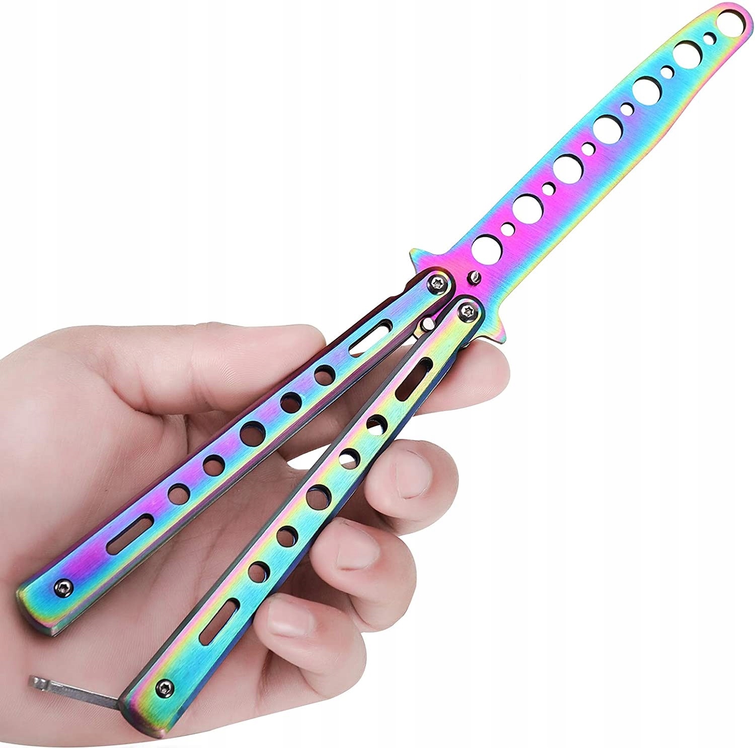 MOTÝLÍ NŮŽ TRÉNINKOVÝ TUPÝ MOTÝLEK DUHOVÝ za 78 Kč - Allegro