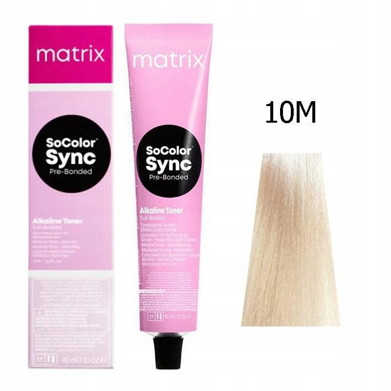 MATRIX SOCOLOR SYNC PRE-BONDED ALKALINE TONER FARBA DO WŁOSÓW 10M 90ML ...