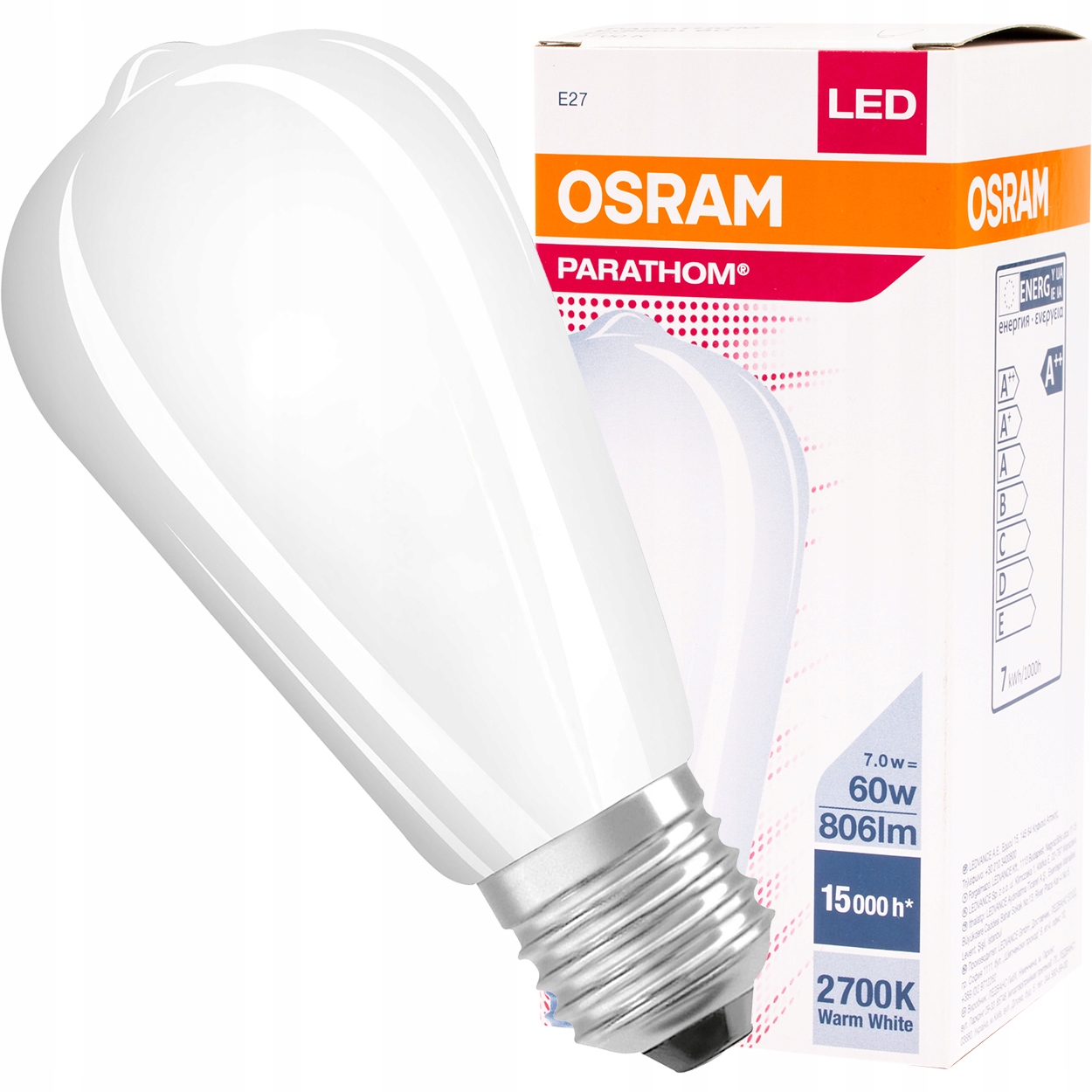 Żarówka LED E27 edison ST64 7W 60W 2700K Osram (OSRAM PARATHOM Retrofit ... Żarówka LED E27 edison ST64 7W 60W 2700K Osram (OSRAM PARATHOM Retrofit ...