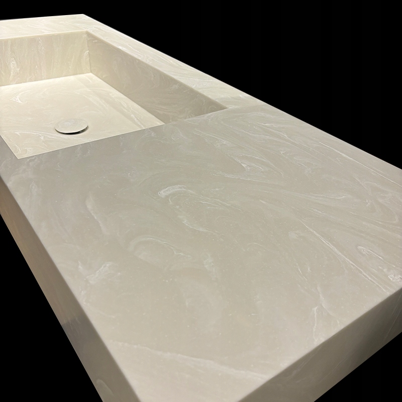 Umywalka prostokątna zintegrowana z blatem, Corian Nimbus Prima (5905806903454) • Cena, Opinie ...