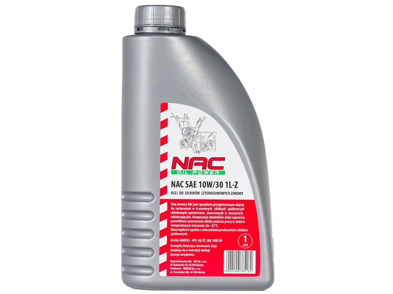 Olej do kosiarki NAC SAE 10W 30 1L-Z 1L (5902490785182) • Cena, Opinie 14645754895 • Allegro