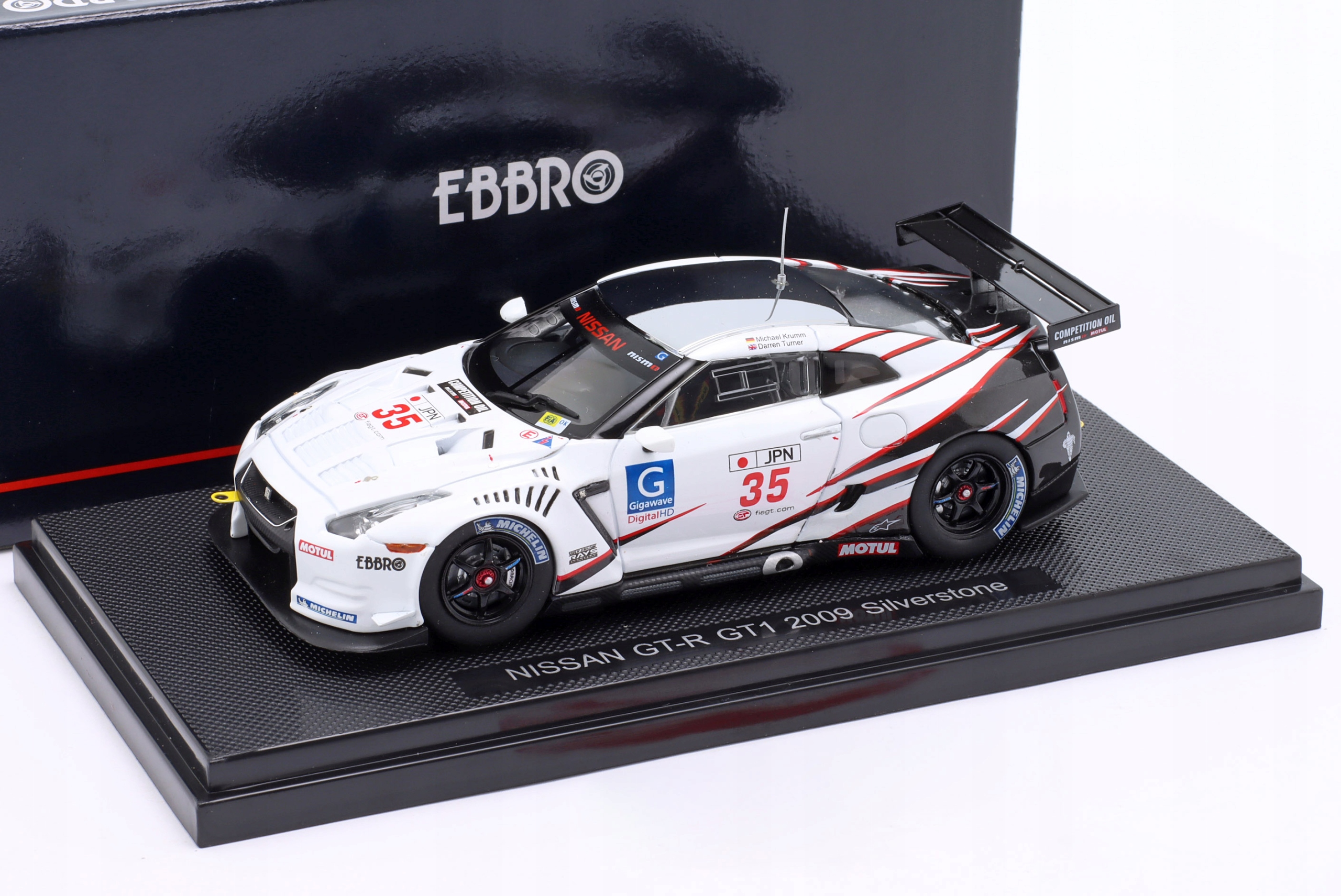 Nissan GT-R GT1 2009 Silverstone 1:43 EBBRO 44305 • Cena, Opinie ...
