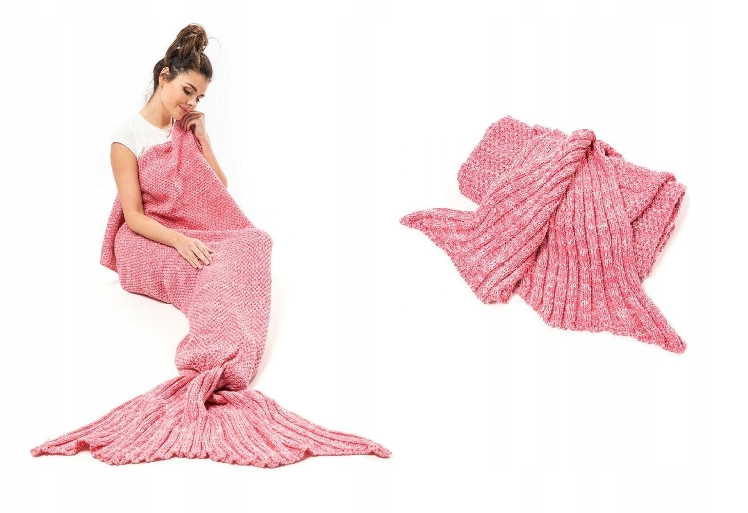 Koc SYRENI OGON deLuxe - kolor MORSKI - SYRENA - 180 x 90 cm ...