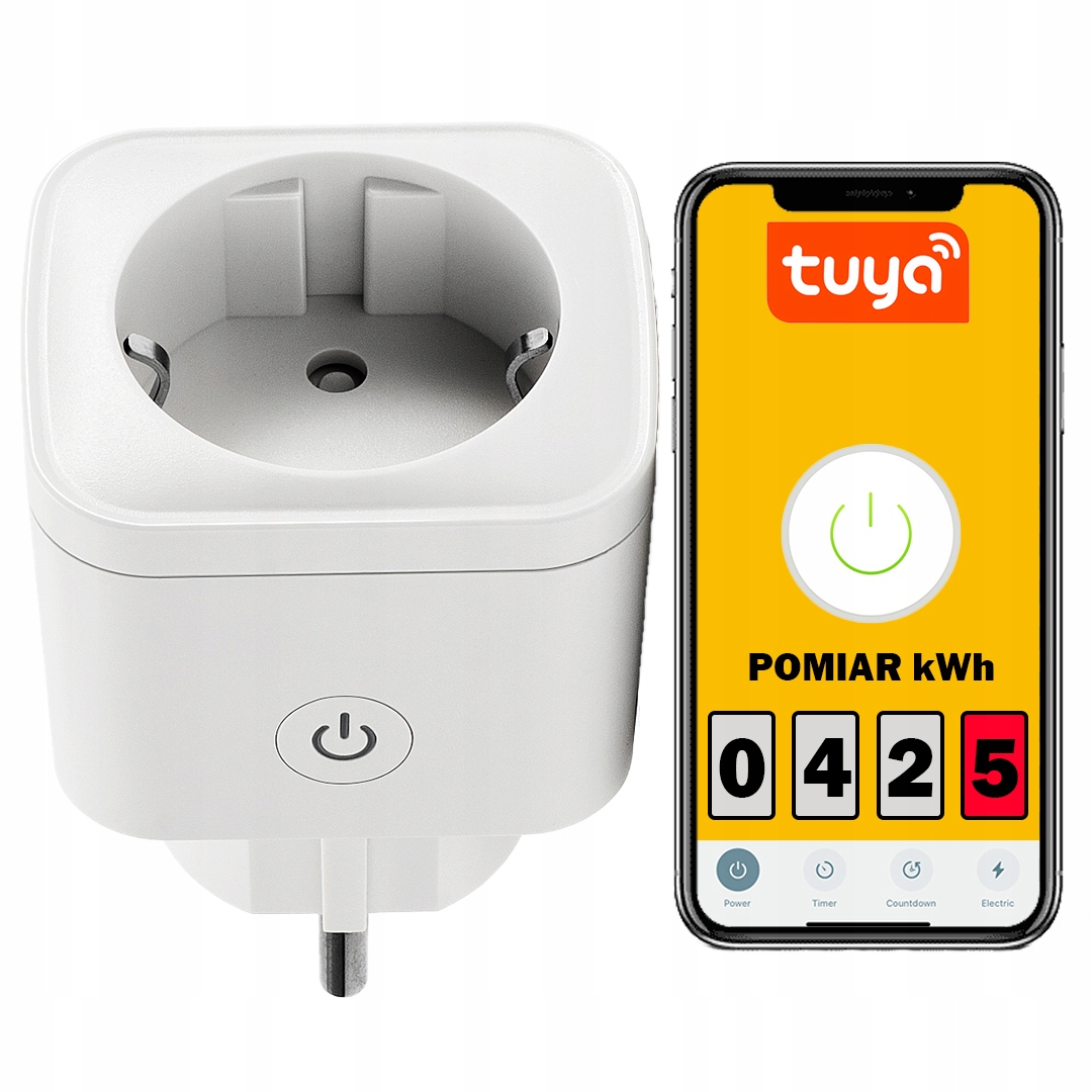 Programator czasowy inteligentne gniazdko watomierz timer smart wifi tuya (5905954837137) • Cena ...