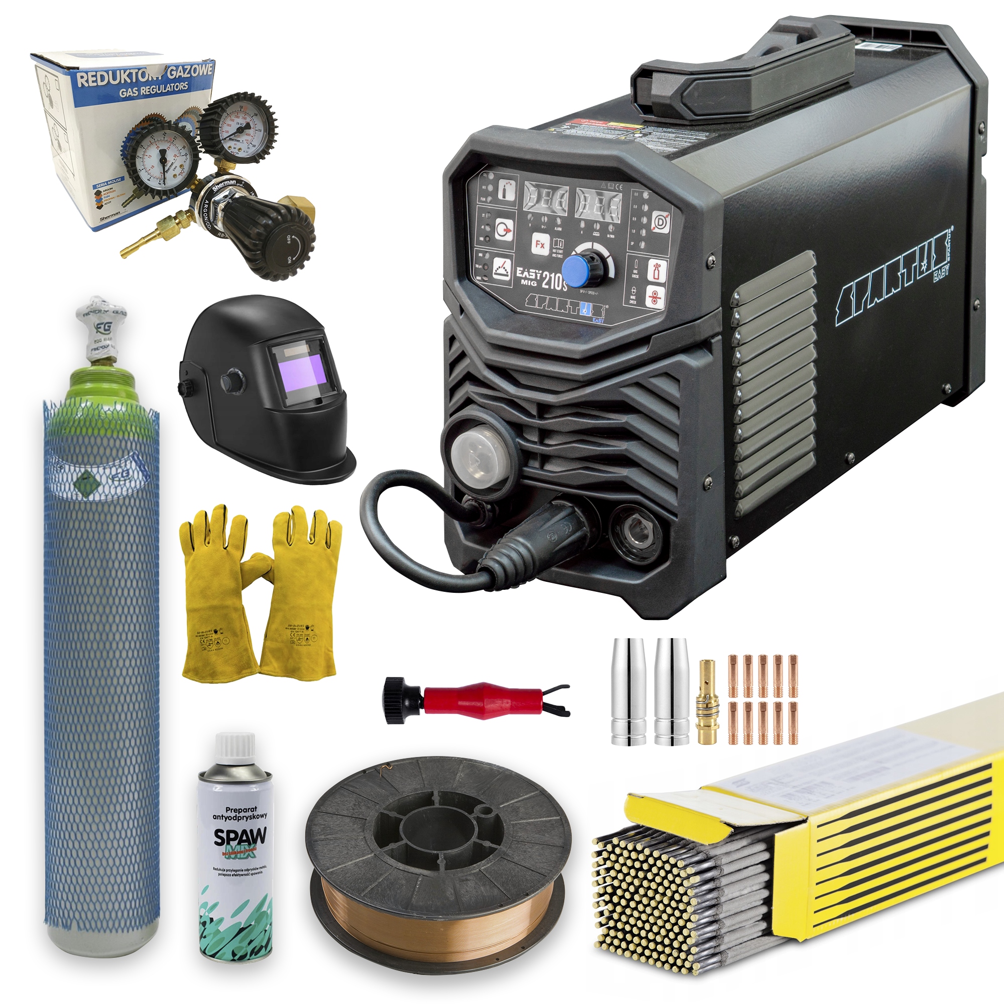 Spawarka MIGOMAT Spartus EasyMig 210S Synergia 200A MMA TIG LIFT 3W1 (5900391242254) • Cena ...