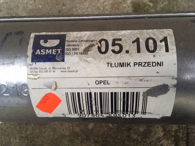 Asmet 05.101 Tłumik środkowy • Cena, Opinie - Allegro