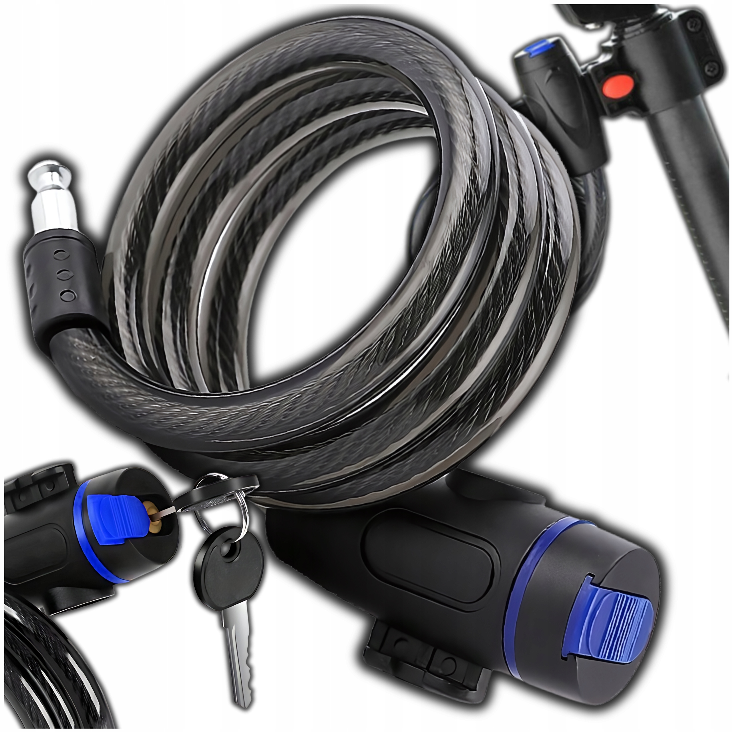 Zabezpieczenie rowerowe linka MAXSELL BLOKADA ROWEROWA KOŁA ŁAŃCUCH - porównaj ceny - Allegro.pl