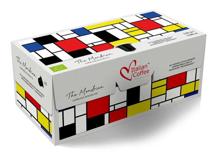 Kapsle Italian Coffee Mondrian Ristretto pro Nespresso 20 ks za 119.00CZK - Allegro