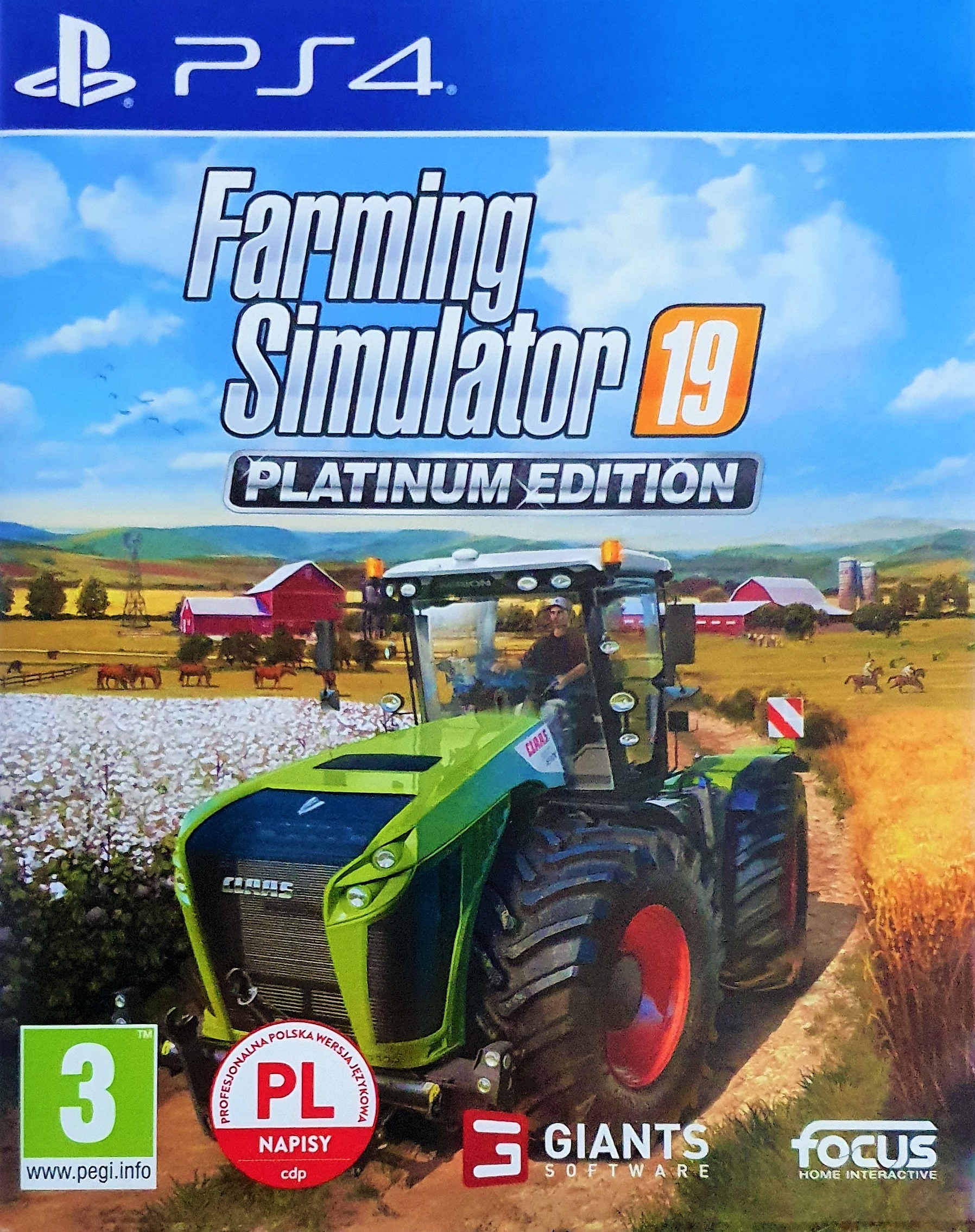 Farming Simulator 19 Platinum Edition PlayStation 4 (PS4) pudełkowa ...