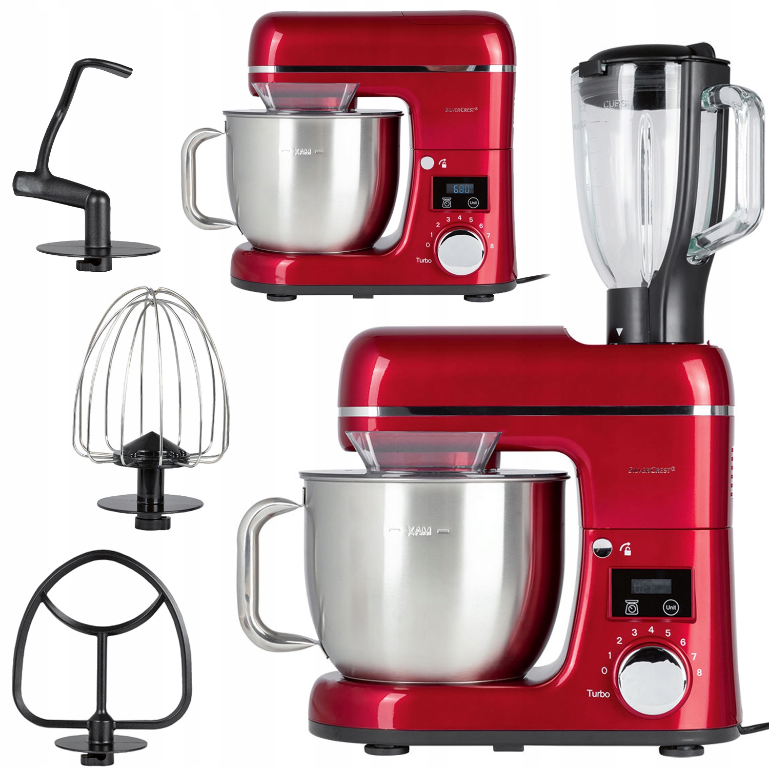 Robot kuchenny planetarny Silvercrest z wagą 900W Blender Metalowa Misa ...