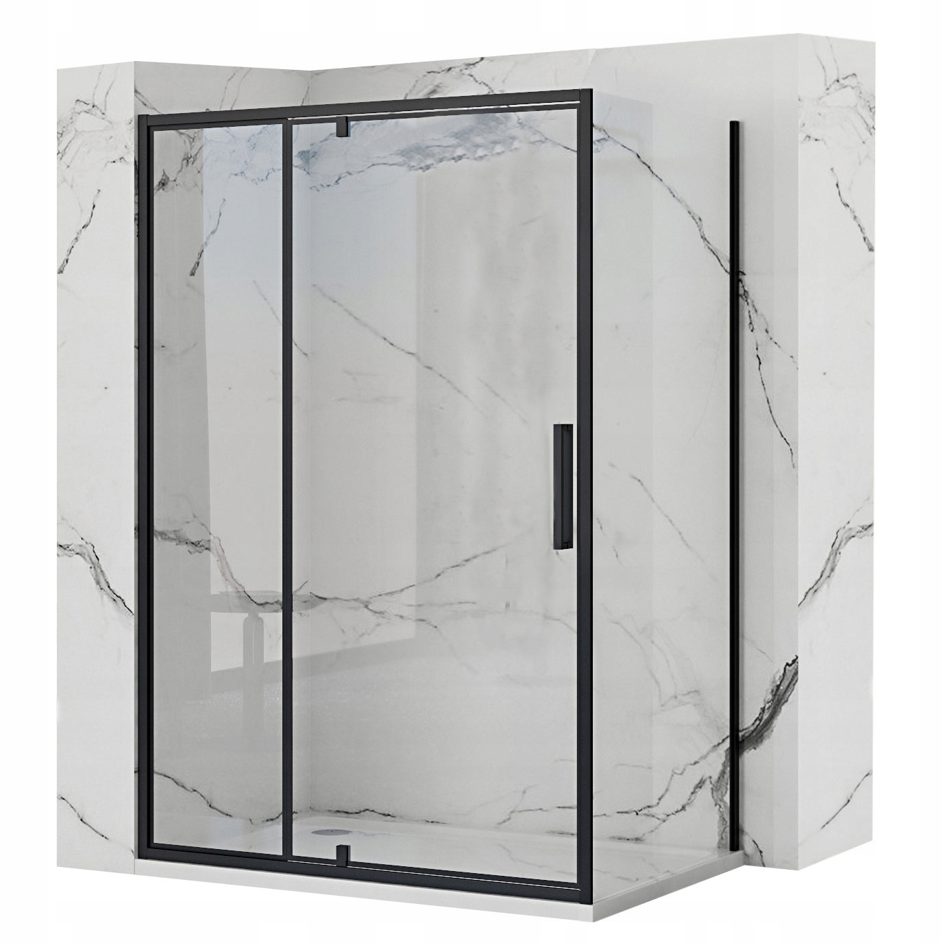 Kabina RAPID SWING 120x100 narożna prysznicowa czarna Rea (REA-K6413 ...