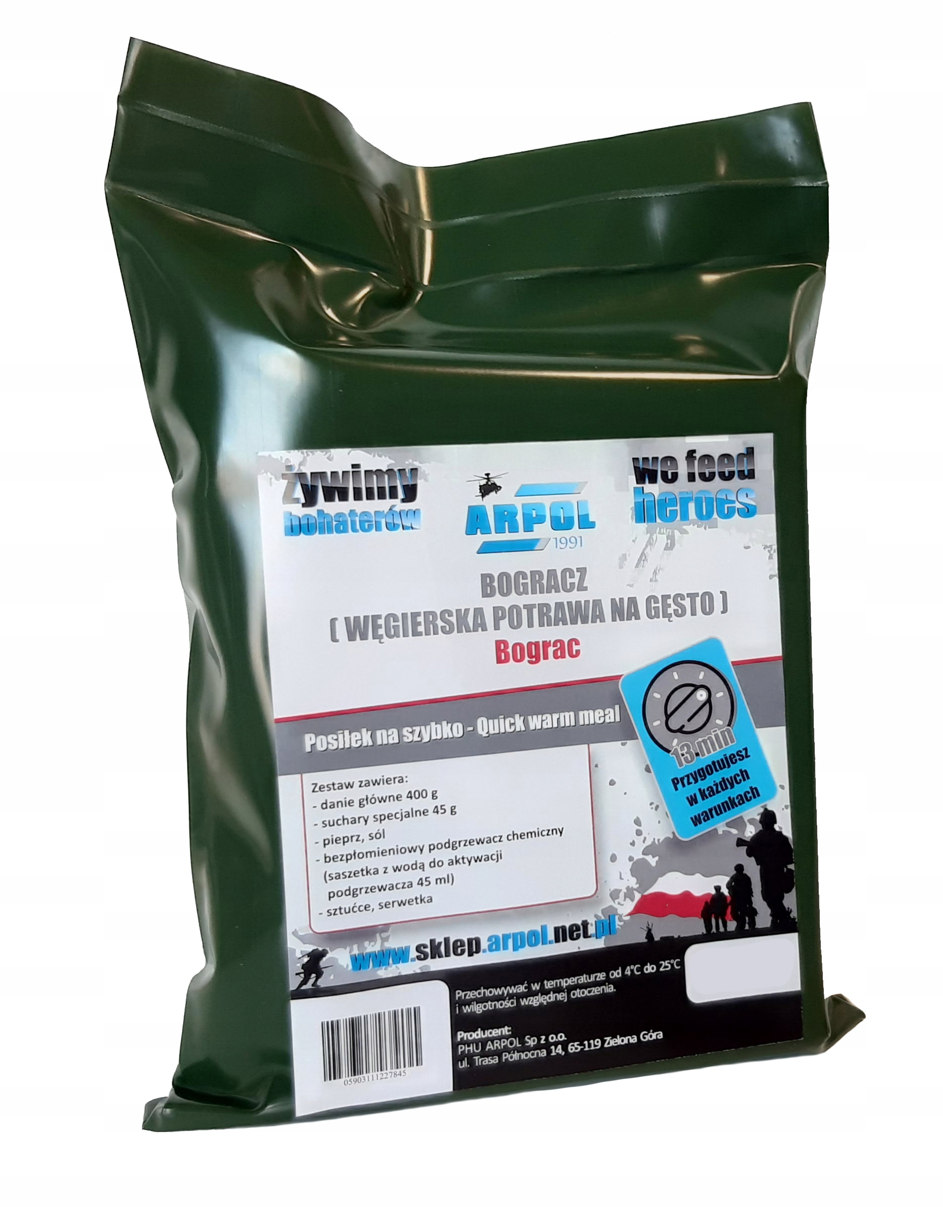 Racja Posiłek wojskowy BOGRACZ WĘGIERSKI na GĘSTO - 05903111227845 ...