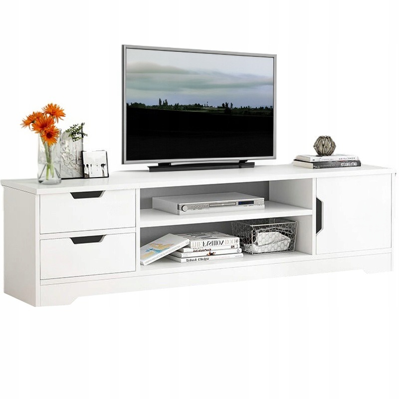 STOLIK SZAFKA RTV POD TELEWIZOR KOMODA BIAŁA TV STOJĄCA NOWOCZESNA LOFT ...