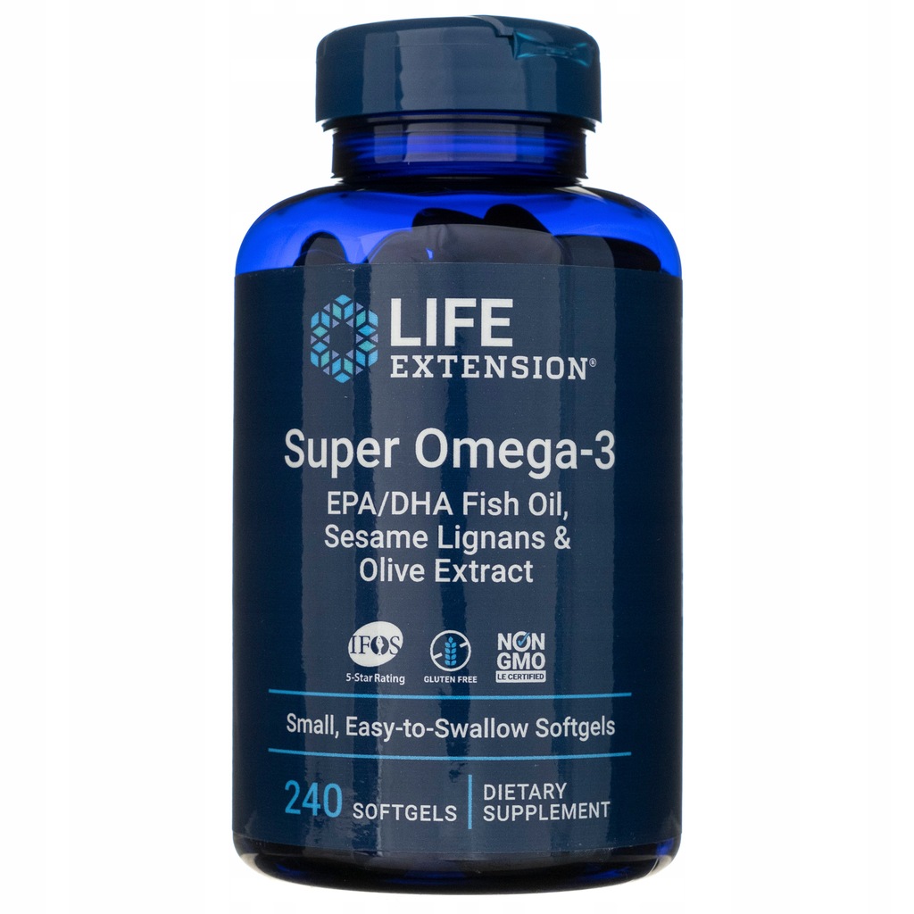 LIFE EXTENSION KWASY OMEGA-3 LIGNANY 240K SEZAM (737870198628) • Cena ...