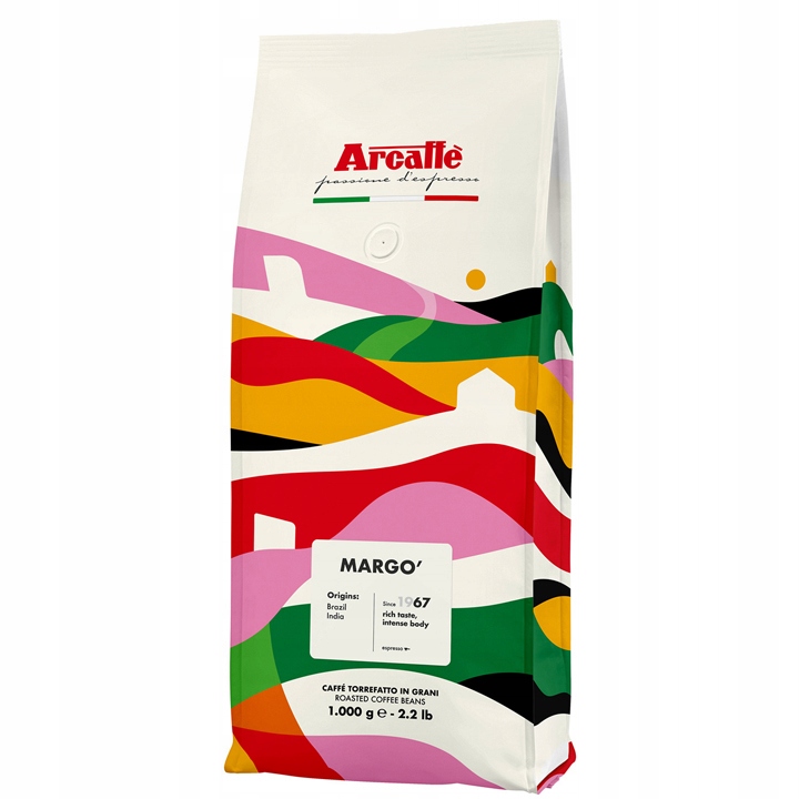 Kawa ziarnista Arcaffe Margo 1000 g 50% arabica 50% robusta wysoka kofeina (8033959090299 ...