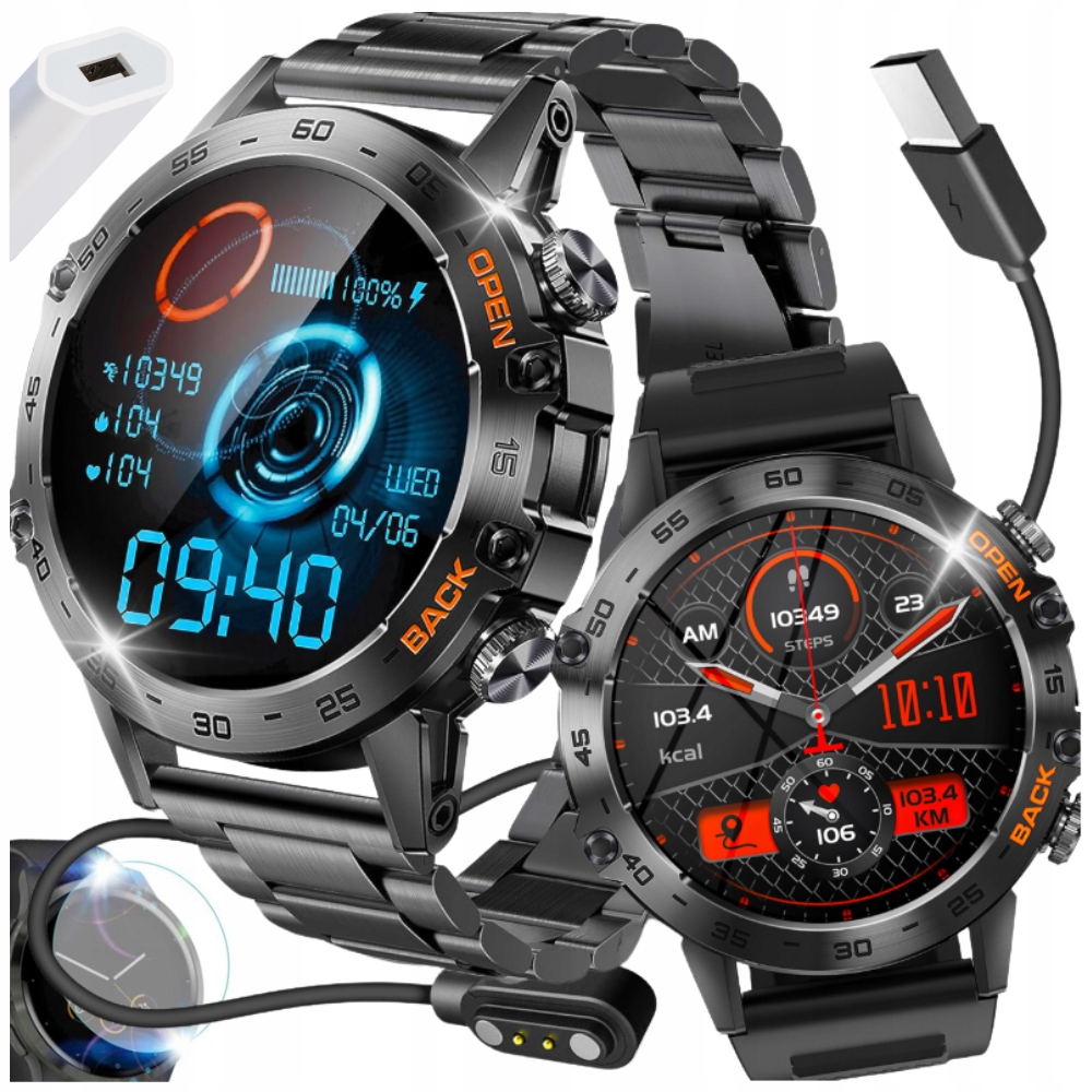 SMARTWATCH ZEGAREK MĘSKI MENU PL SPORT PULS ROZMOWY SMART WATCH WODOODPORNY - Sklep, Opinie ...