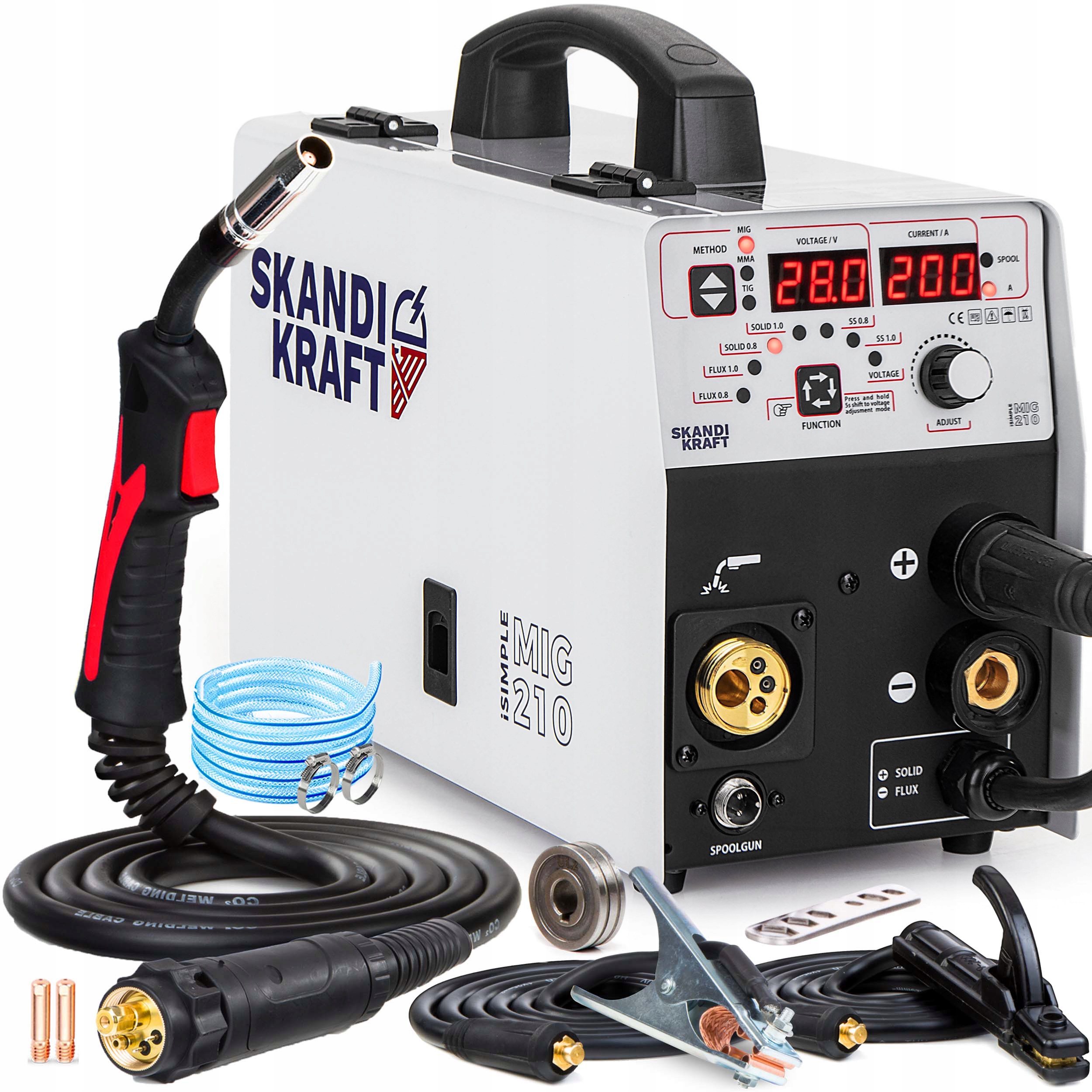 SPAWARKA MIGOMAT SKANDI KRAFT MIG 210 MMA TIG 230V 200A SYNERGIA FLUX IGBT (5905072442008 ...