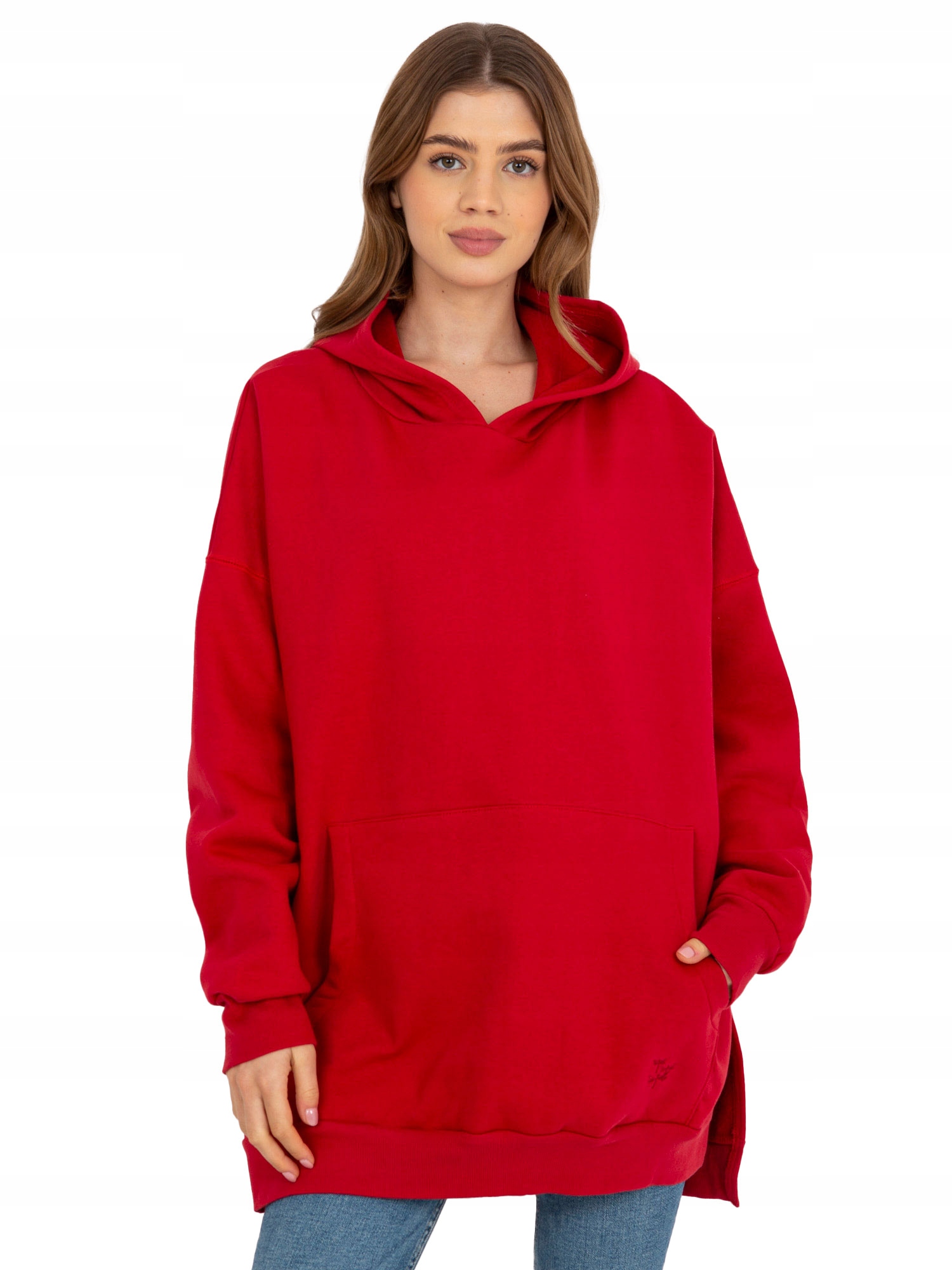 Długa BLUZA DAMSKA oversize z kapturem • Cena, Opinie • Bluzy ...