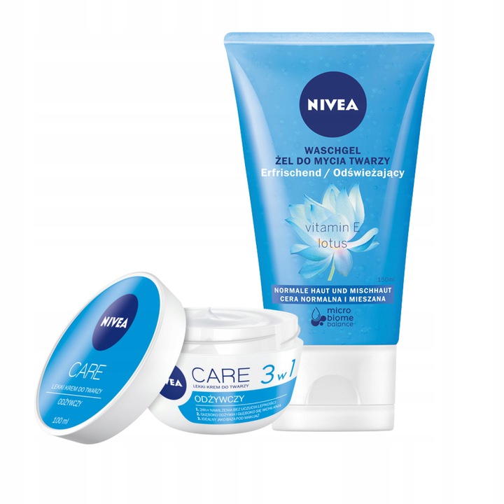 NIVEA ZESTAW ODŚWIEŻAJĄCY DO TWARZY ŻEL+LEKKI KREM (5903818521635 ...