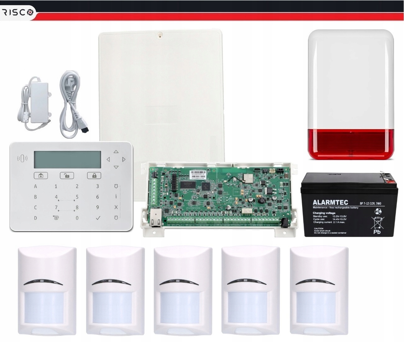 SYSTEM ALARMOWY LIGHTSYS+ RISCO 5xCZUJKA+LCD+WiFi (4260499851347 ...