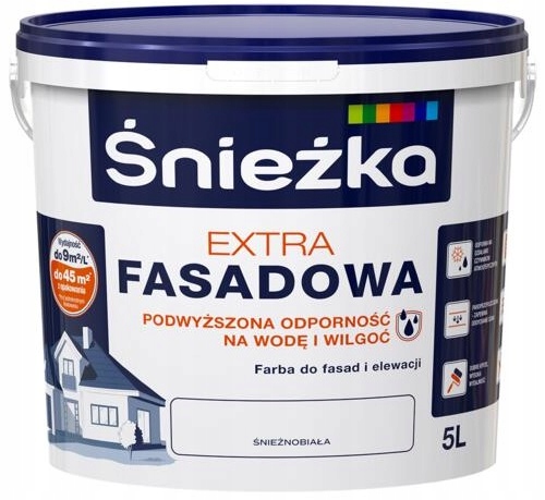 ŚNIEŻKA EXTRA FASADOWA FARBA ELEWACYJNA BIAŁA 5L (5903973225096) • Cena ... ŚNIEŻKA EXTRA FASADOWA FARBA ELEWACYJNA BIAŁA 5L (5903973225096) • Cena ...