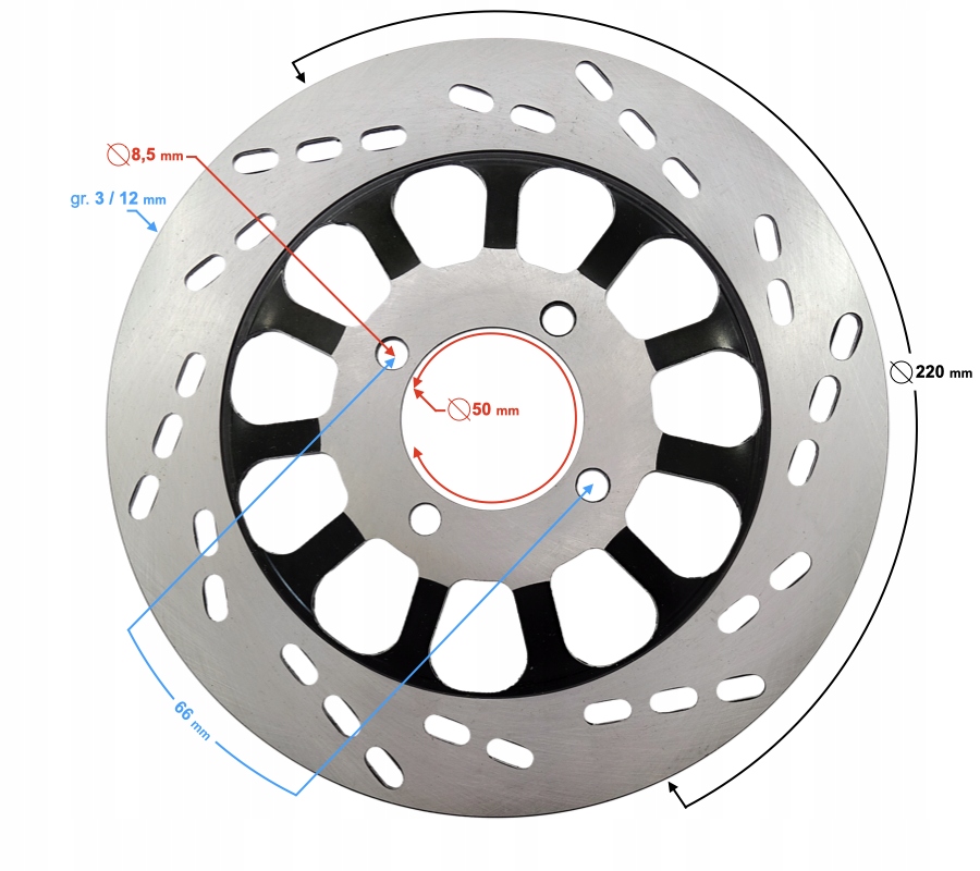 Tarcza hamulca przód do Volcano 50 5916312050266 za 74,89 zł z ...