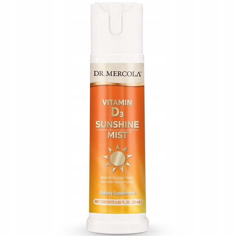 DR.MERCOLA Vitamin D3 Sunshine Mist 25ml WITAMINA D3 SPRAY ODPORNOŚĆ ...