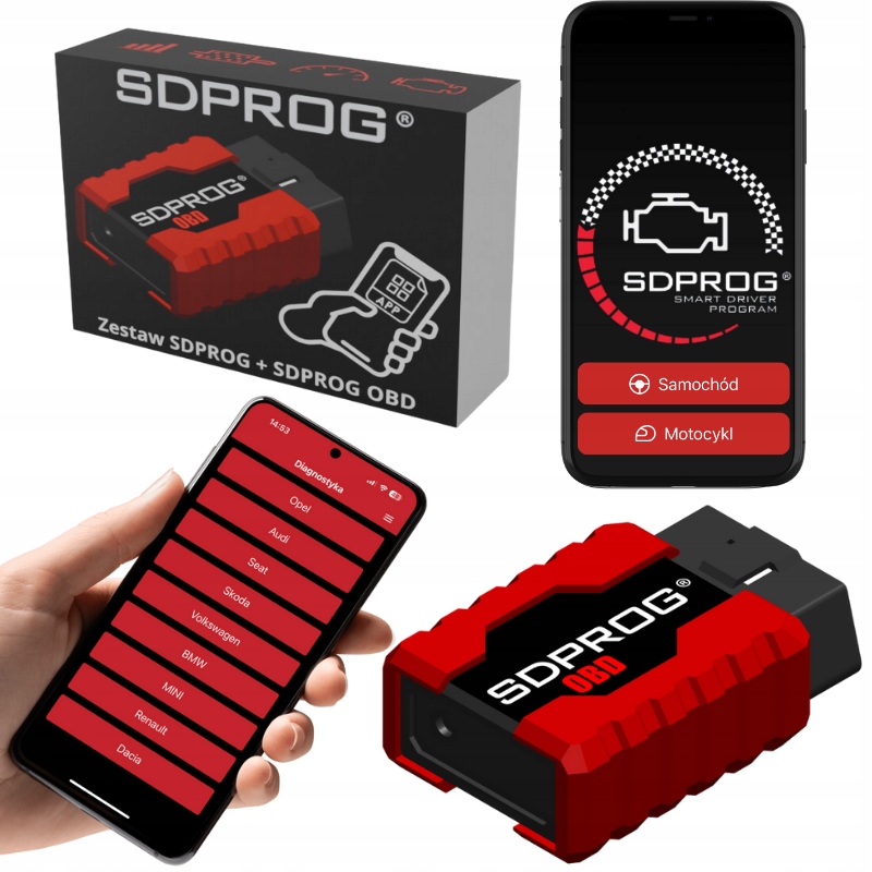 SDPROG skaner diagnostyczny auta OBD2 program + interfejs | DPF ABS Silnik 5907022748987 za 299 ...
