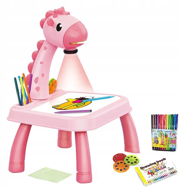 PROJEKTOR DO RYSOWANIA JEDNOROŻEC MUZYKA SLAJDY DLA DZIECI RÓŻ ...