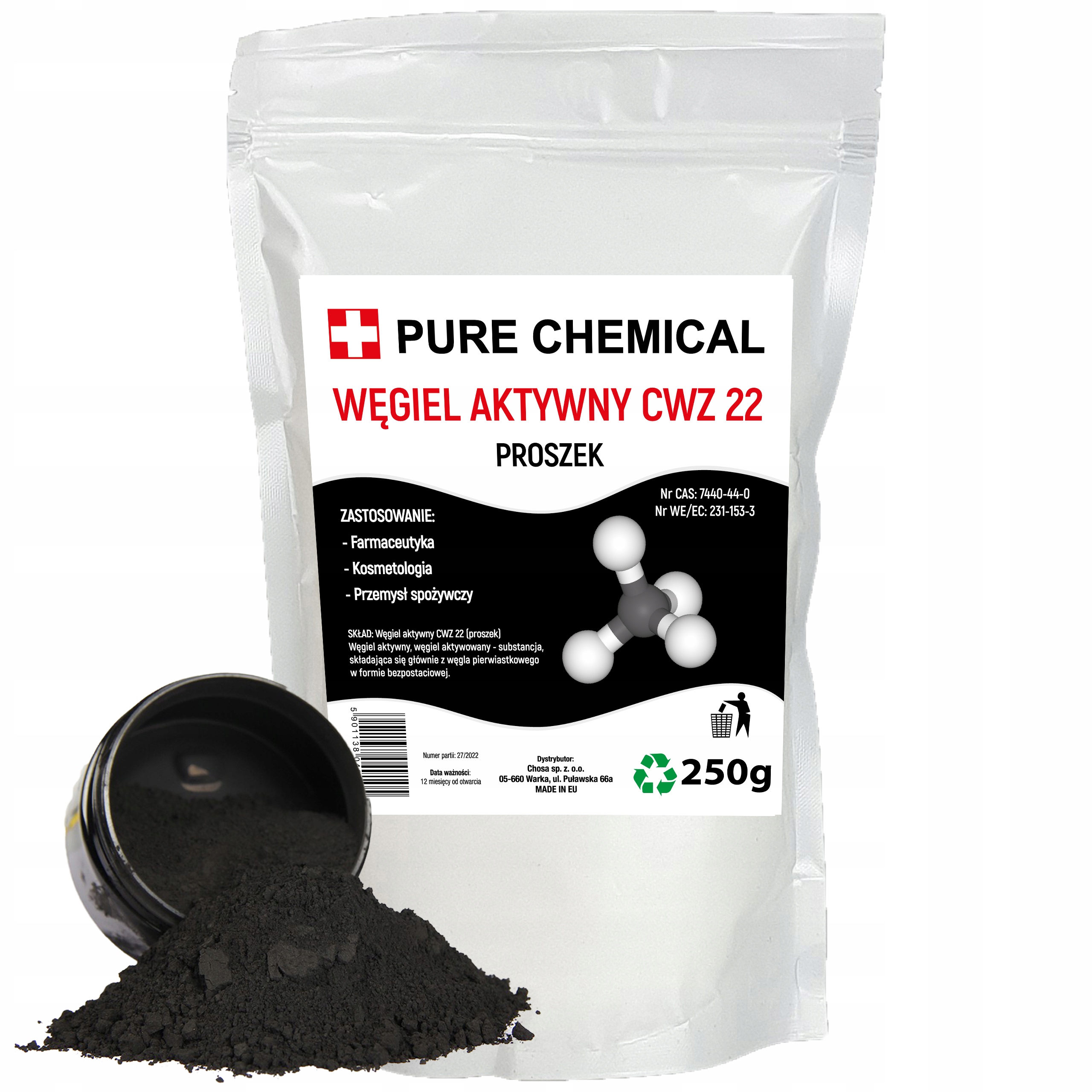 WĘGIEL AKTYWNY PROSZEK CWZZ 22 AKTYWOWANY 250G 14289939825 - Allegro.pl