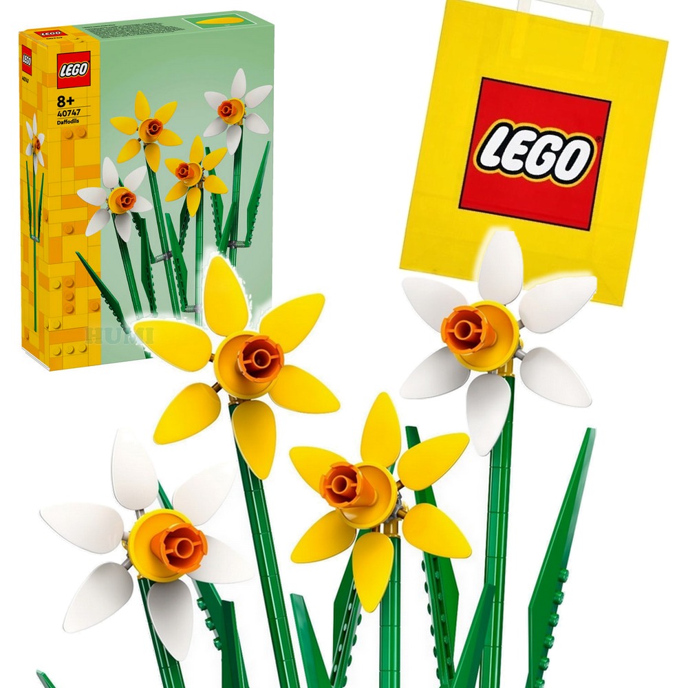 LEGO KWIATY 40747 Wiosenne Żonkile + Torba LEGO - Prezent dla Niej ...
