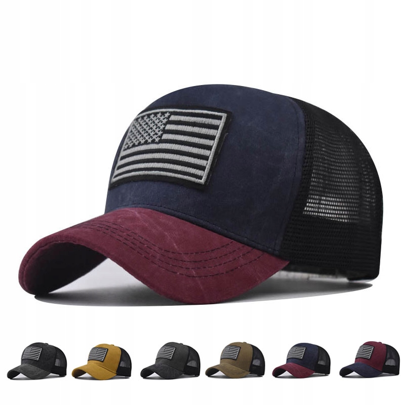 Móda USA Flag Mesh Baseball Cap Muž Žena za 205 Kč - Allegro