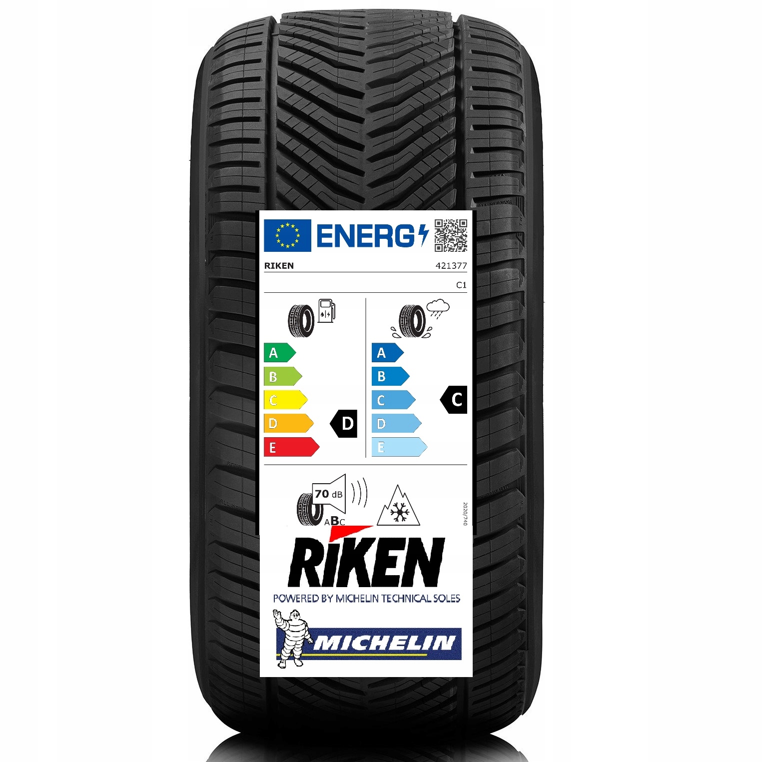 Opona całoroczna Riken All Season 225/45R17 94 V przyczepność na śniegu ...