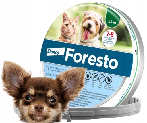 FORESTO Mała Obroża na pchły kleszcze dla kota psa do 8 kg 38 cm ...