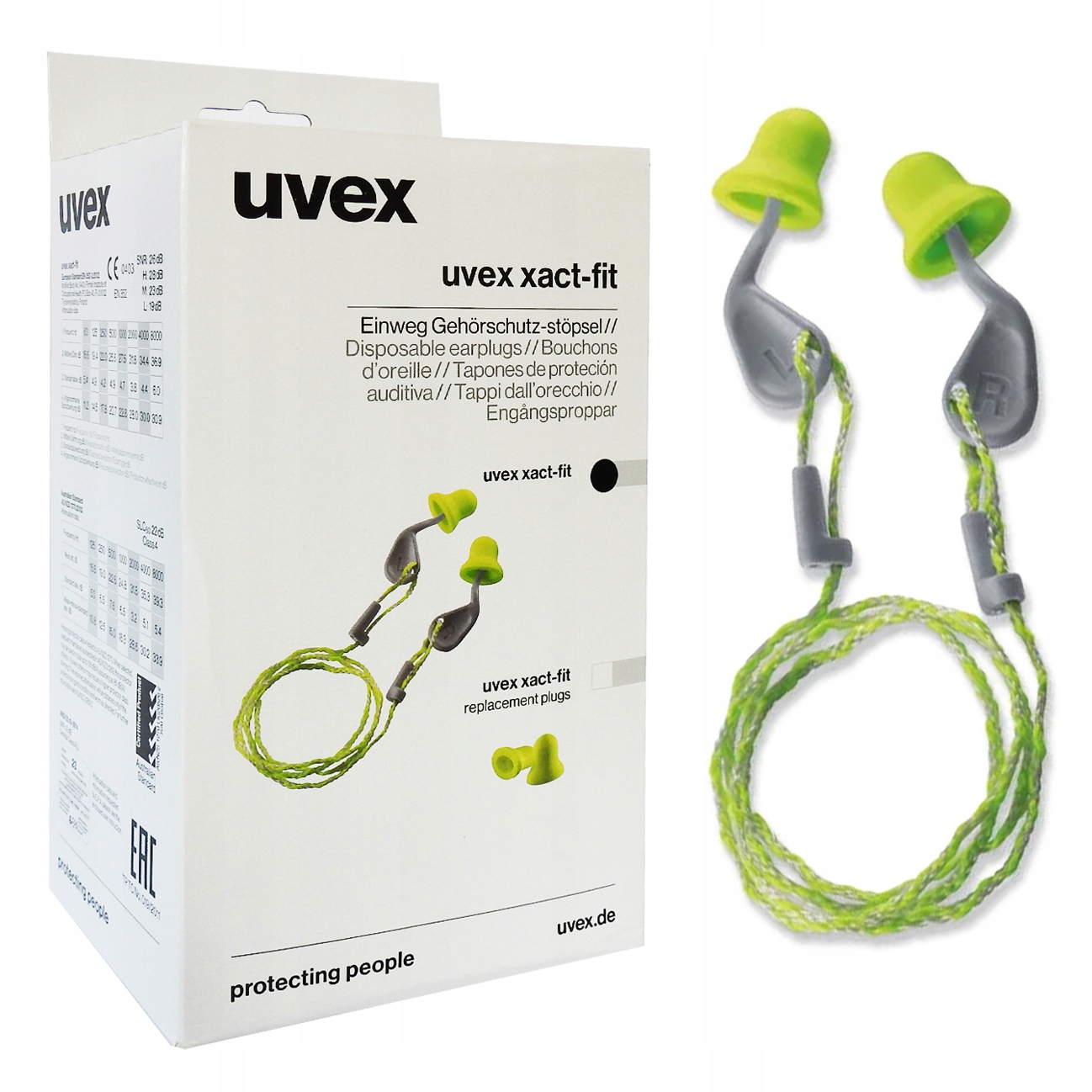 Zatyczki stopery do uszu uvex xact-fit 50 par - 4031101499253 - 12771089280 - Allegro