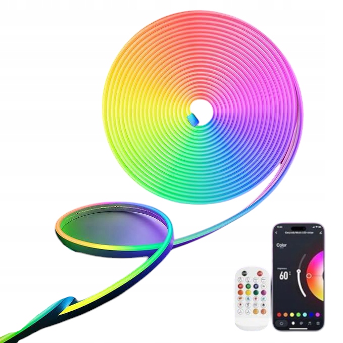 Lamomo Taśma LED RGB 5 m neonowa taśma LED (5907246800393) • Cena ...