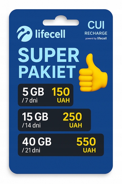 Starter Lifecell Ukraina na kartę Ukraina - Sklep, Opinie, Cena w Allegro