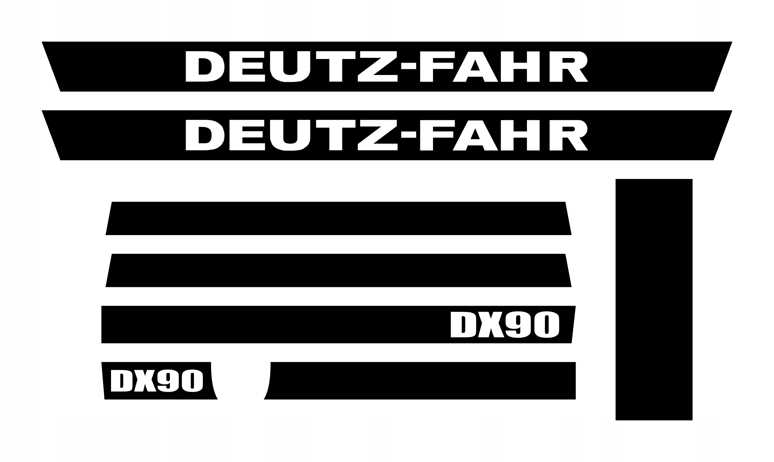 Naklejki premium na ciągnik Deutz-Fahr DX90 komplet za 179.90PLN z ...