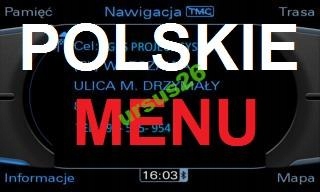 NAWIGACJA AUDI MMI 3G BASIC POLSKIE MENU PL Mapa POLSKI JĘZYK za 350 ...