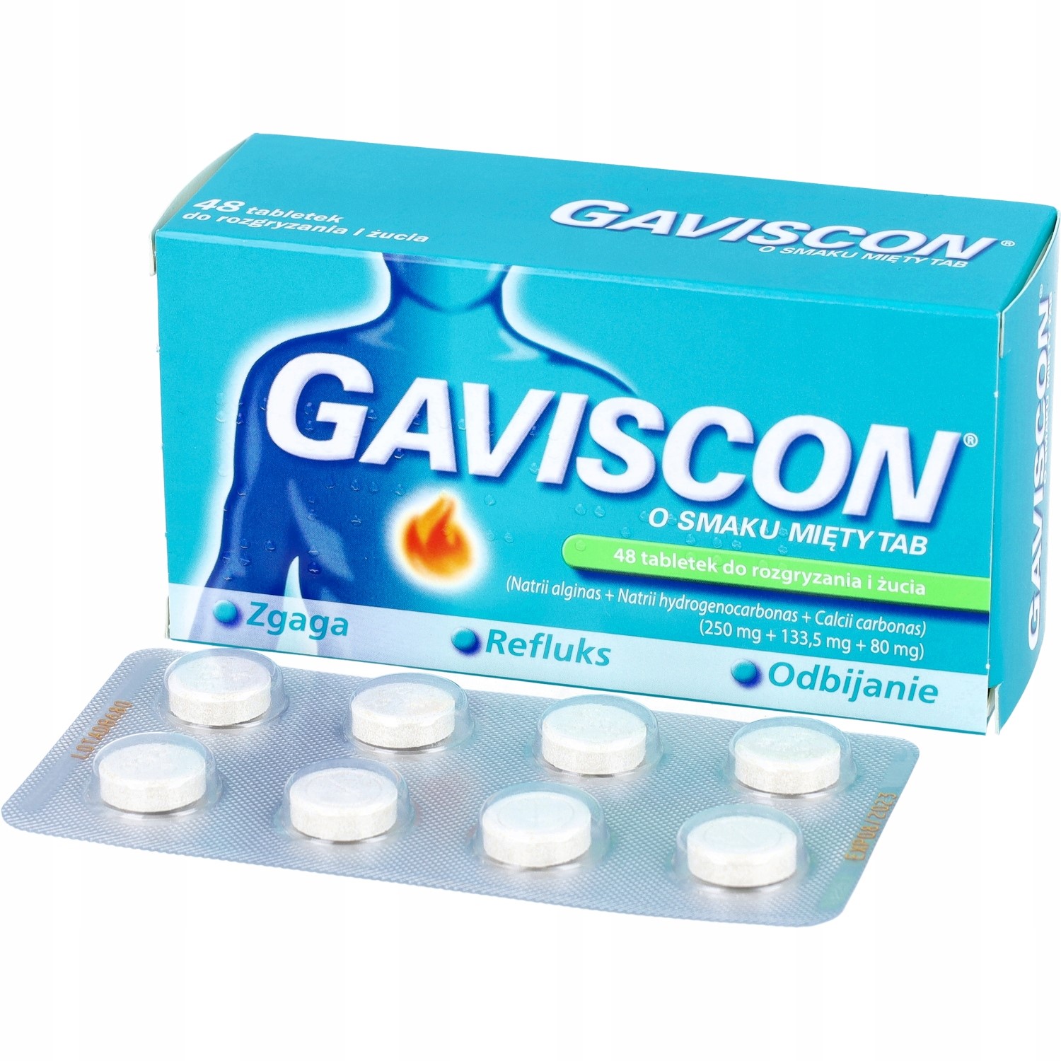 GAVISCON lek na zgagę refluks 48 tabletek do żucia (5909990803385 ... GAVISCON lek na zgagę refluks 48 tabletek do żucia (5909990803385 ...