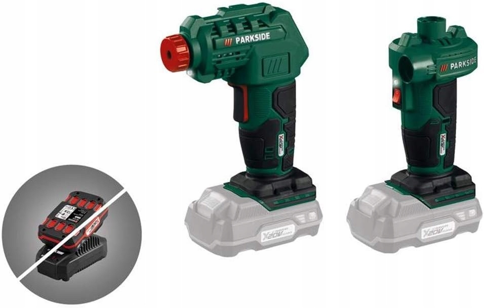 PARKSIDE PAK 20-Li B2 PALP 20-Li B2 2w1 Akumulatorowa sprężarka pompka ...