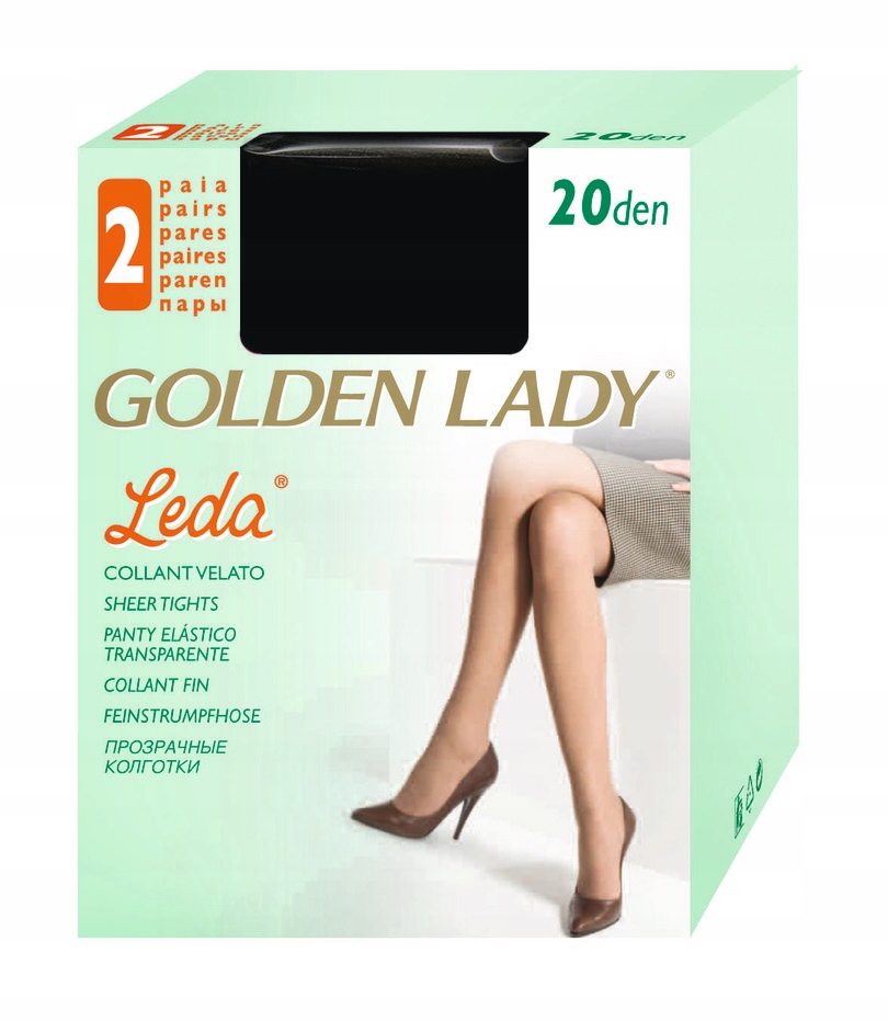 Rajstopy gładkie Golden Lady LEDA 20den beżowy MELON rozmiar 3 ...