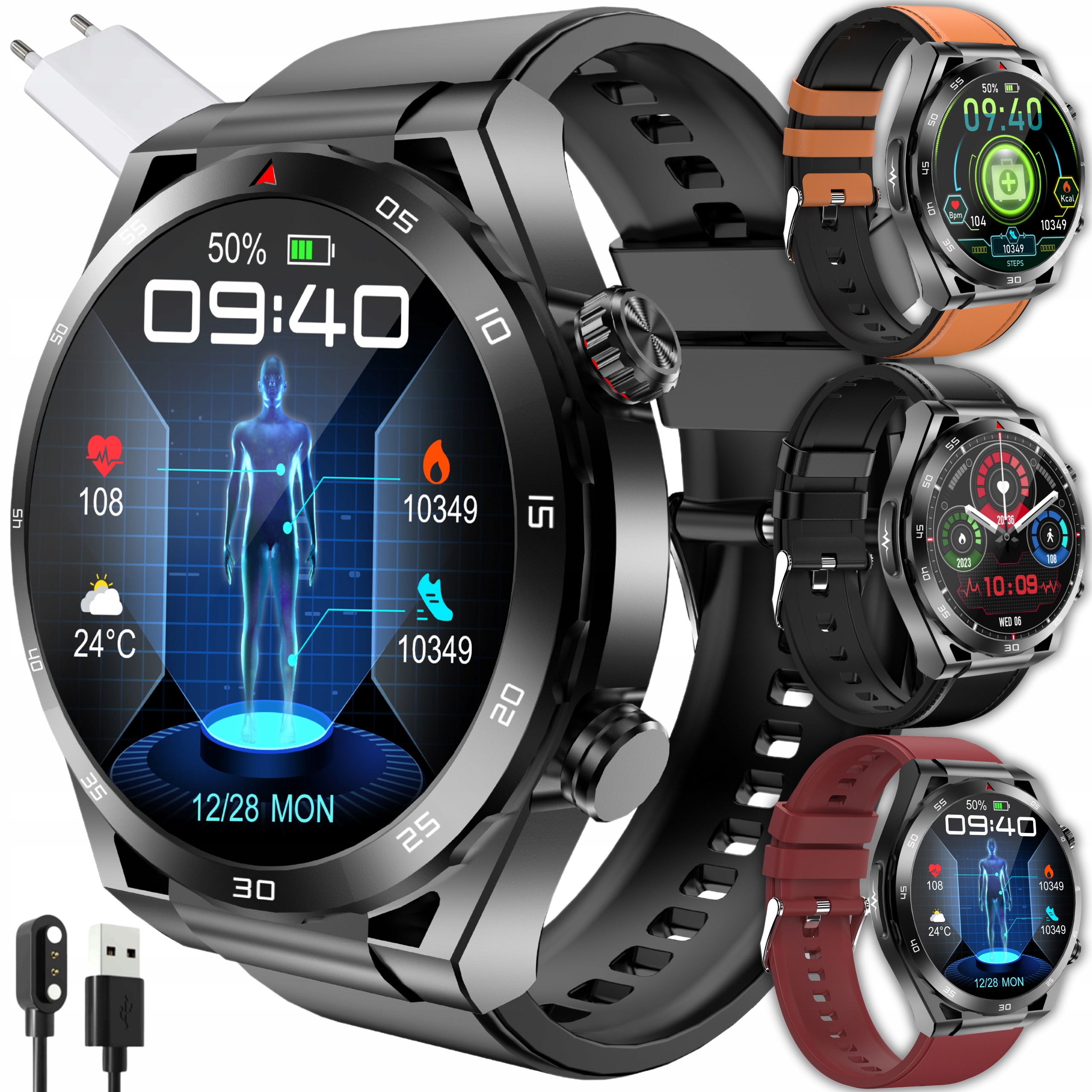 Smartwatch Angelo Watches AT450 czarny - Sklep, Opinie, Cena w Allegro