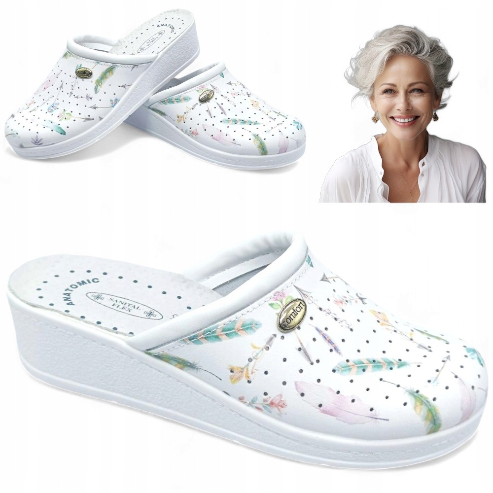 Sanital Flex klapki damskie Klapki zdrowotne białe sanitarne rozmiar 35 ...