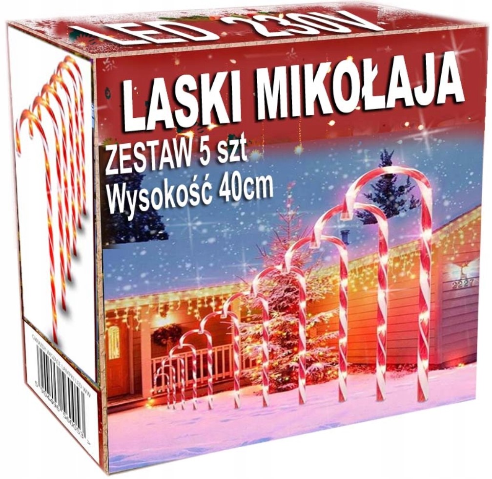 LASKA LASKI MIKOŁAJA LED LAMPKI cukierki GIRLANDA lampki choinkowe ... LASKA LASKI MIKOŁAJA LED LAMPKI cukierki GIRLANDA lampki choinkowe ...